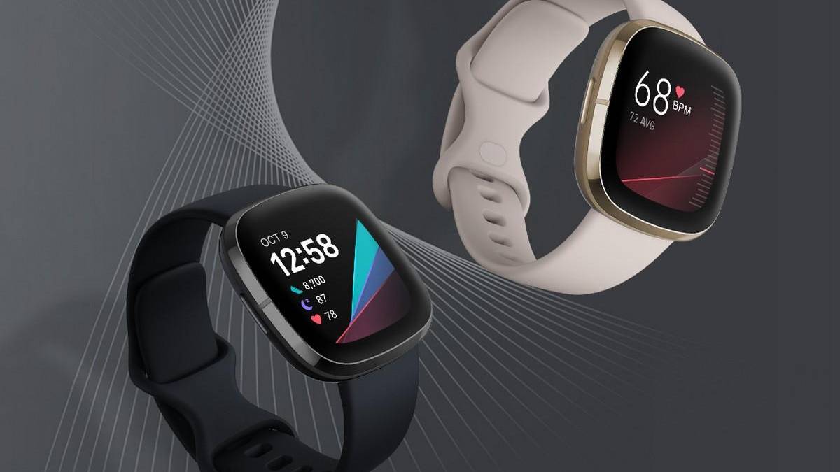 Fitbit Sense smartwatch has an electrodermal activity (EDA) sensor to ...